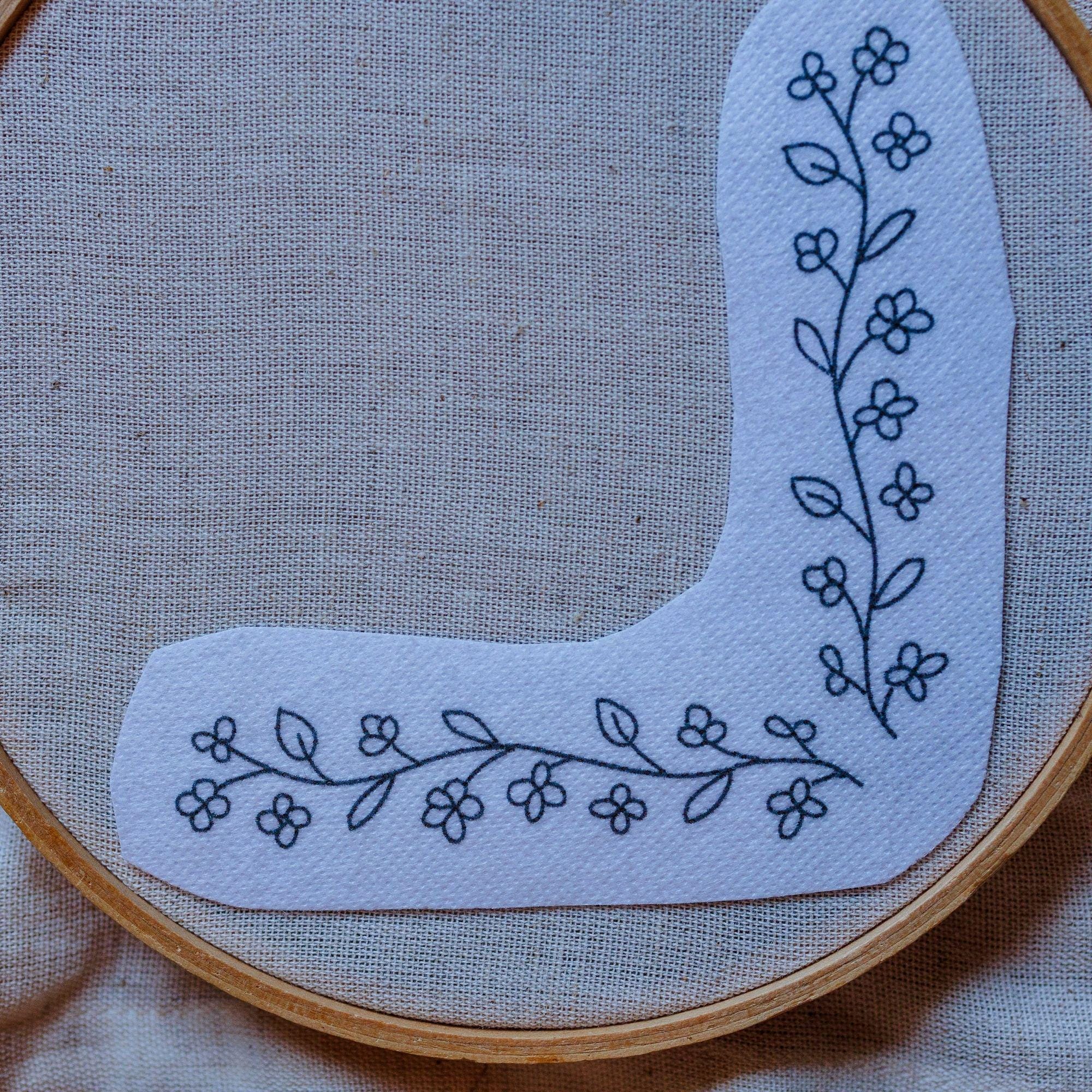 Floral Corner Embroidery Pattern PDF Download | Beginner-friendly Stick ...
