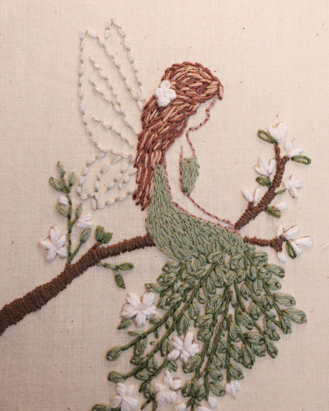 Woodland Fairy Embroidery Pattern Digital PDF Download Floral Hand ...