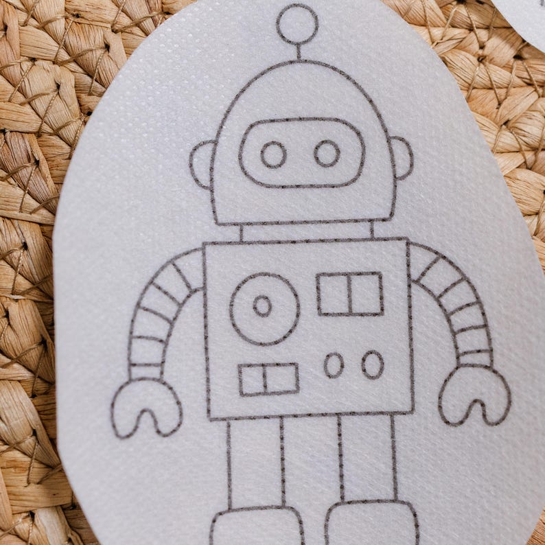 Robot Stick and Stitch Embroidery Patterns Instant Download PDF - Etsy