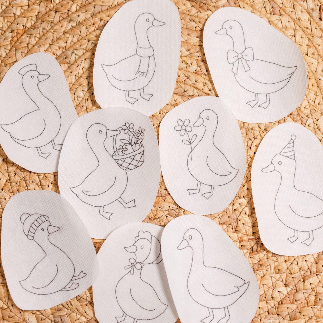 Goose Stick and Stitch Embroidery Set | 9 Cute Cottagecore Goose ...