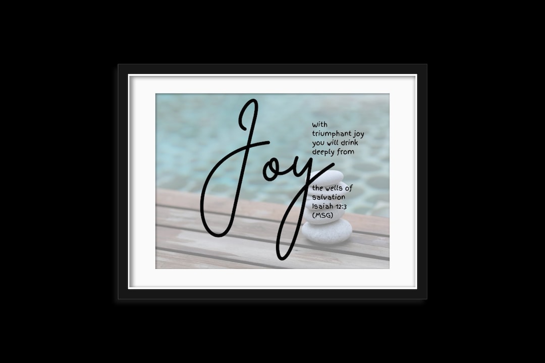 Joy Digital Download Christian Wall Art, Bible Verse Decor Print ...