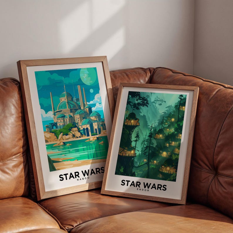 Endor Ewok Village Poster: Star Wars Sci-fi Forest Art Print Moon ...