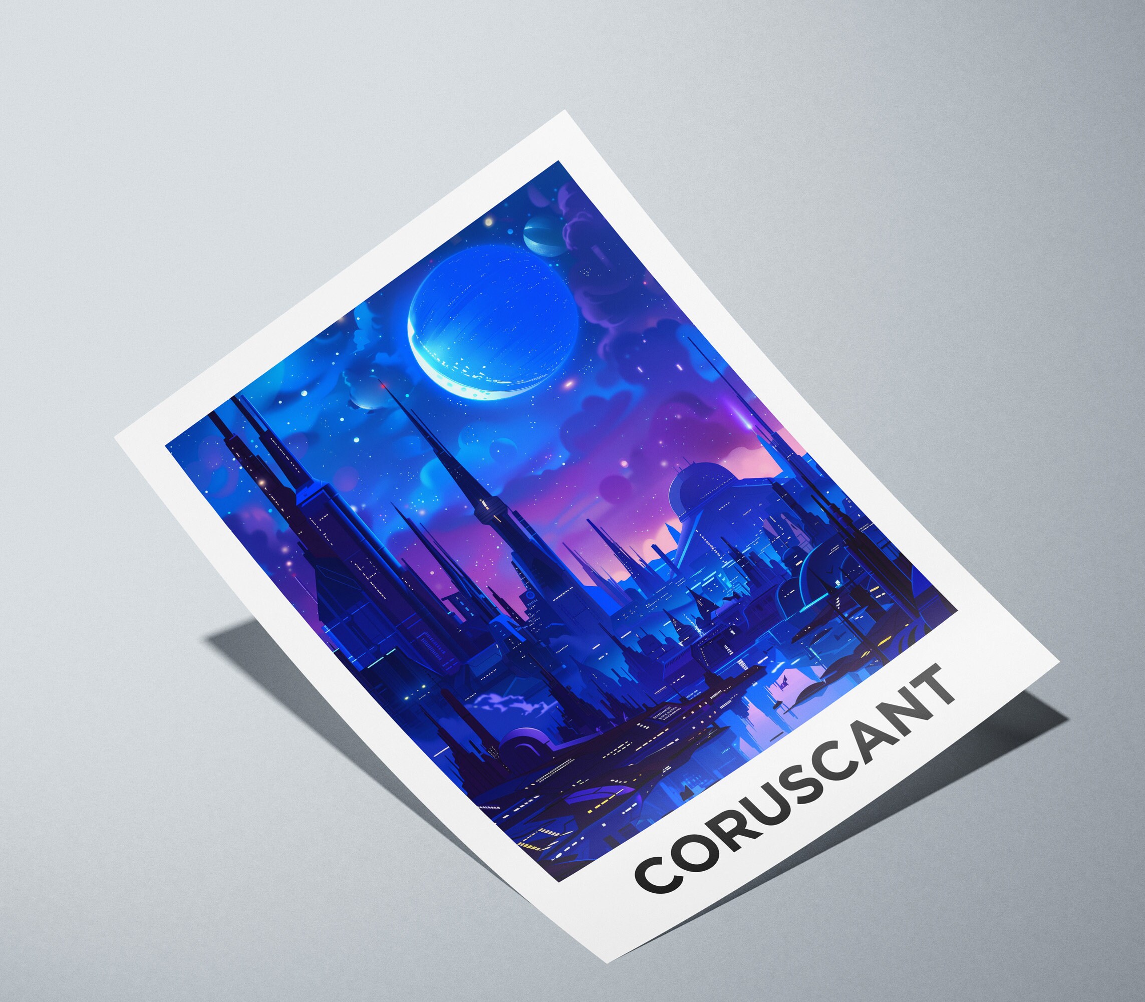 Coruscant Star Wars Travel Poster Star Wars Planet Minimalist Poster Star Wars T Star Wars 