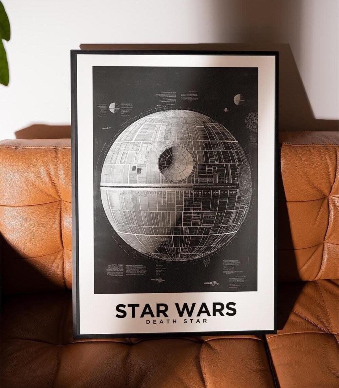 Galactic Empire Death Star Blueprint Schematic: Star Wars Sci-fi Wall ...