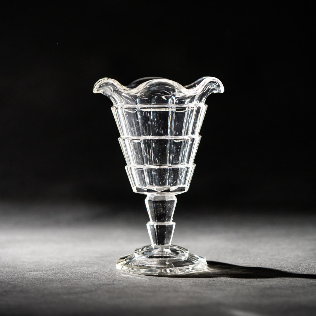 Antique Crystal Sundae Dish, Art Deco Depression Glassware Gift, Tea ...