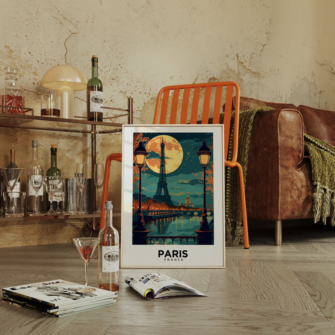 Vintage Paris Travel Poster: Iconic Landmarks Print - French Decor ...