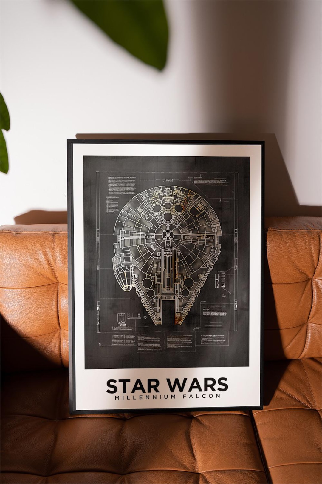 Millennium Falcon Blueprint Schematic Star Wars Starship Technical ...