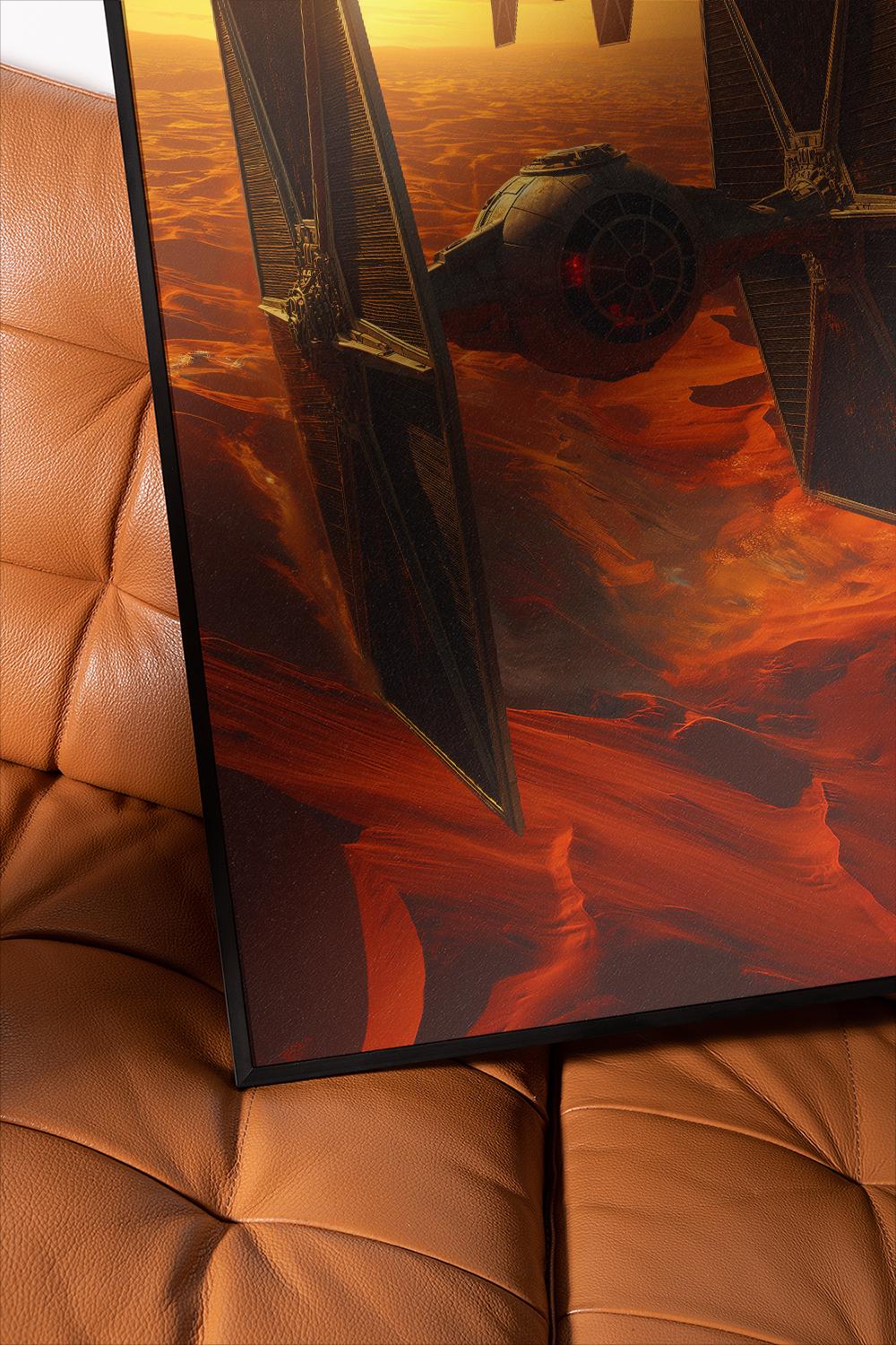 Imperial Tie Fighter Star Wars Poster Sci-fi Galactic Empire Art Print ...