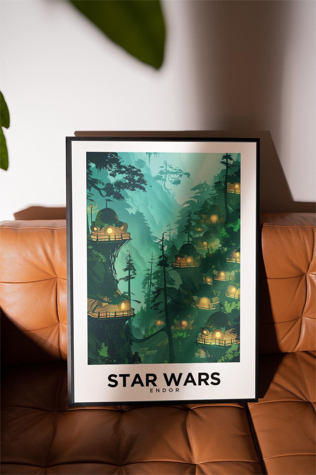 Endor Ewok Village Poster: Star Wars Sci-fi Forest Art Print Moon ...