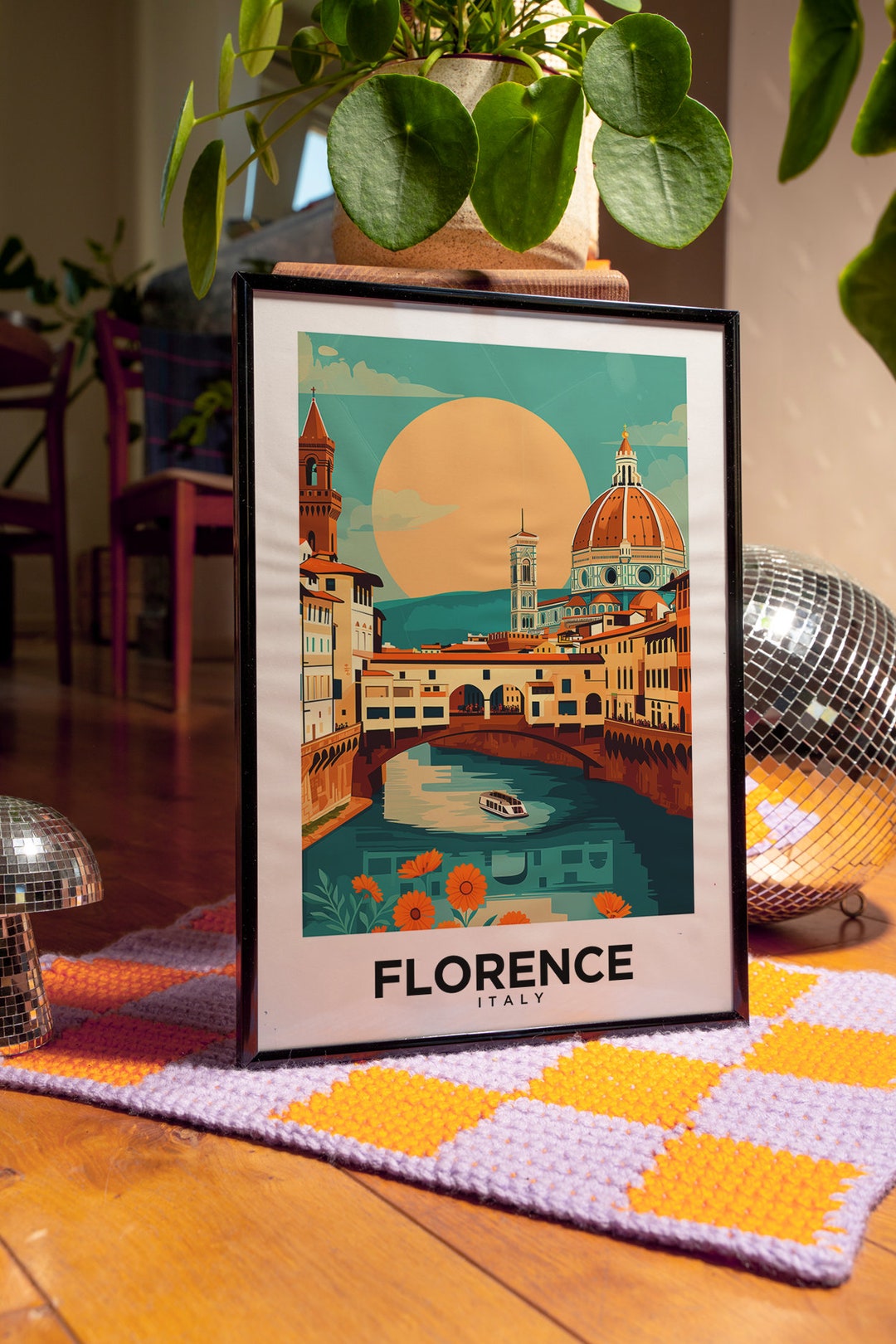 Florence Italy Renaissance Art Poster: Unique Cityscape Wall Decor ...