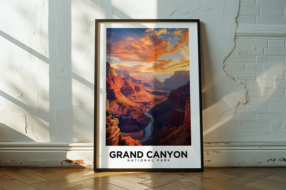 Grand Canyon National Park Travel Poster: Arizona Artwork, Custom Home ...