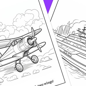 Colorful Adventures Boats, Planes, and Beyond A Coloring Extravaganza ...