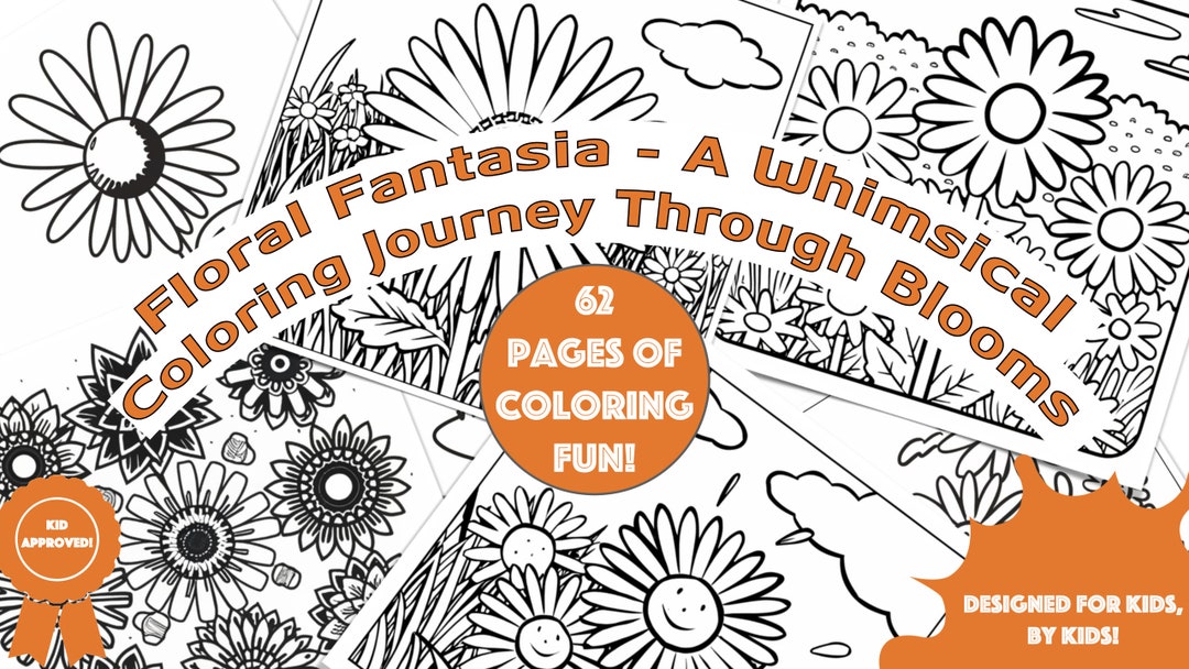 62 Easy Coloring Pages for Kids, Flowers, Rose, Sun Flower, Preschool ...