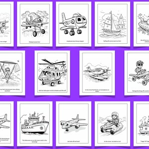 Colorful Adventures Boats, Planes, and Beyond A Coloring Extravaganza ...