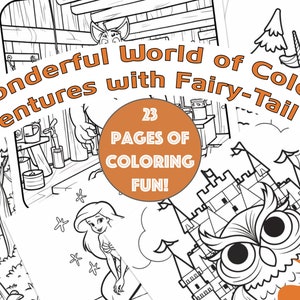 Fairy Tale Coloring Book: 23 Fun Pages for Kids (PDF) - Etsy