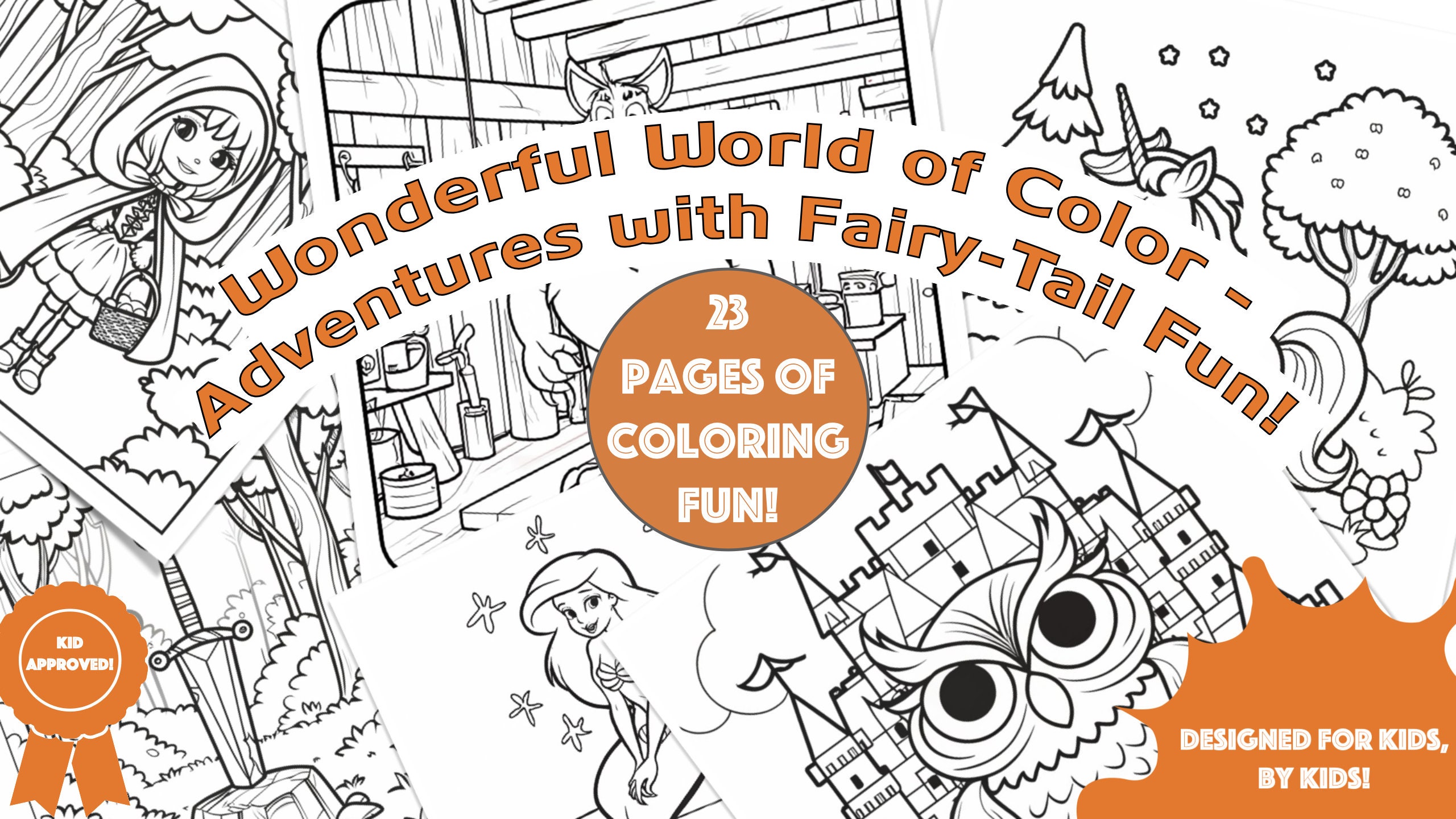 Fairy Tale Coloring Book: 23 Fun Pages for Kids (PDF) - Etsy