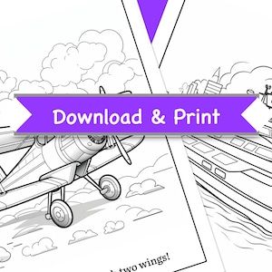 Boats & Planes Coloring Pages: 20 Fun Designs (PDF) - Etsy