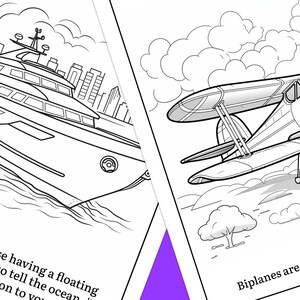 Colorful Adventures Boats, Planes, and Beyond A Coloring Extravaganza ...