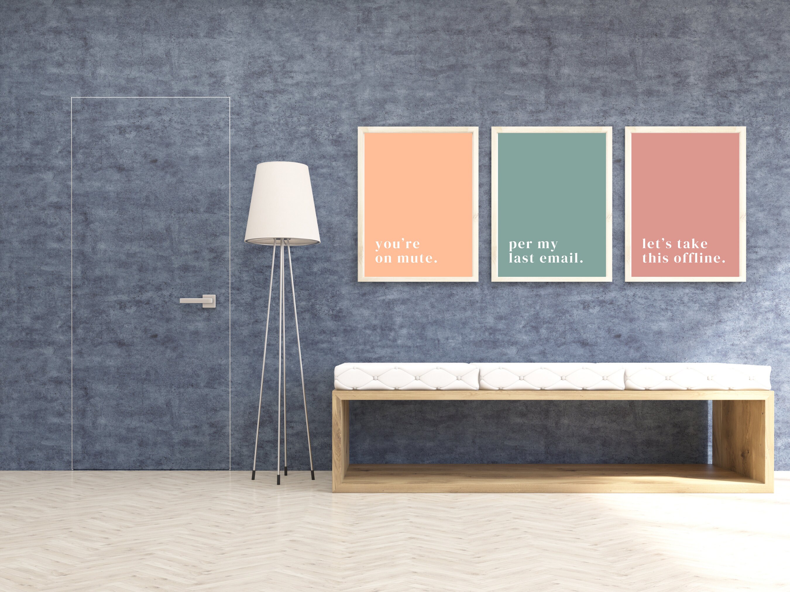 Pastel Home Office Printable Wall Art | Office Decor for Wall | Funny ...