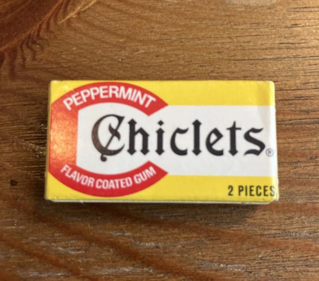 Chiclets Peppermint Chewing Gum 2-pack Box From A Vietnam War Military ...