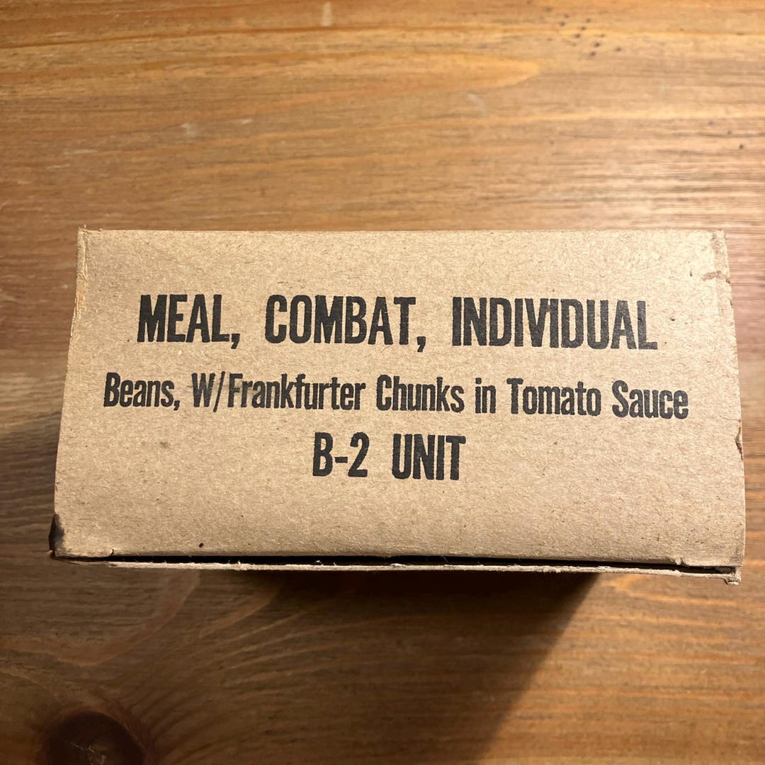 Vietnam War Era MCI Military Ration Beans With Frankfurter Chunks in ...