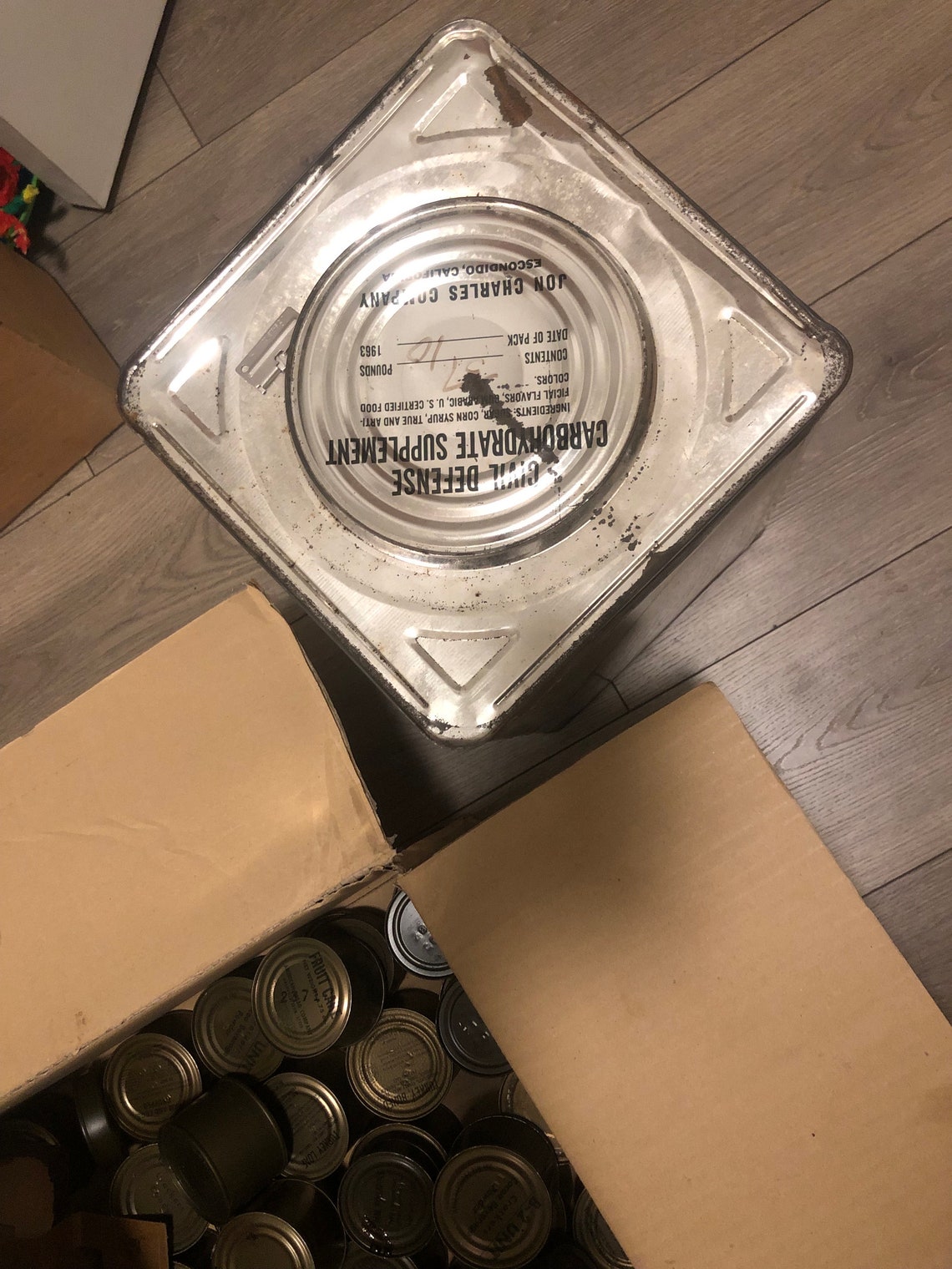 1960s Civil Defense Carbohydrate Candy in a Display Jar With Label of ...