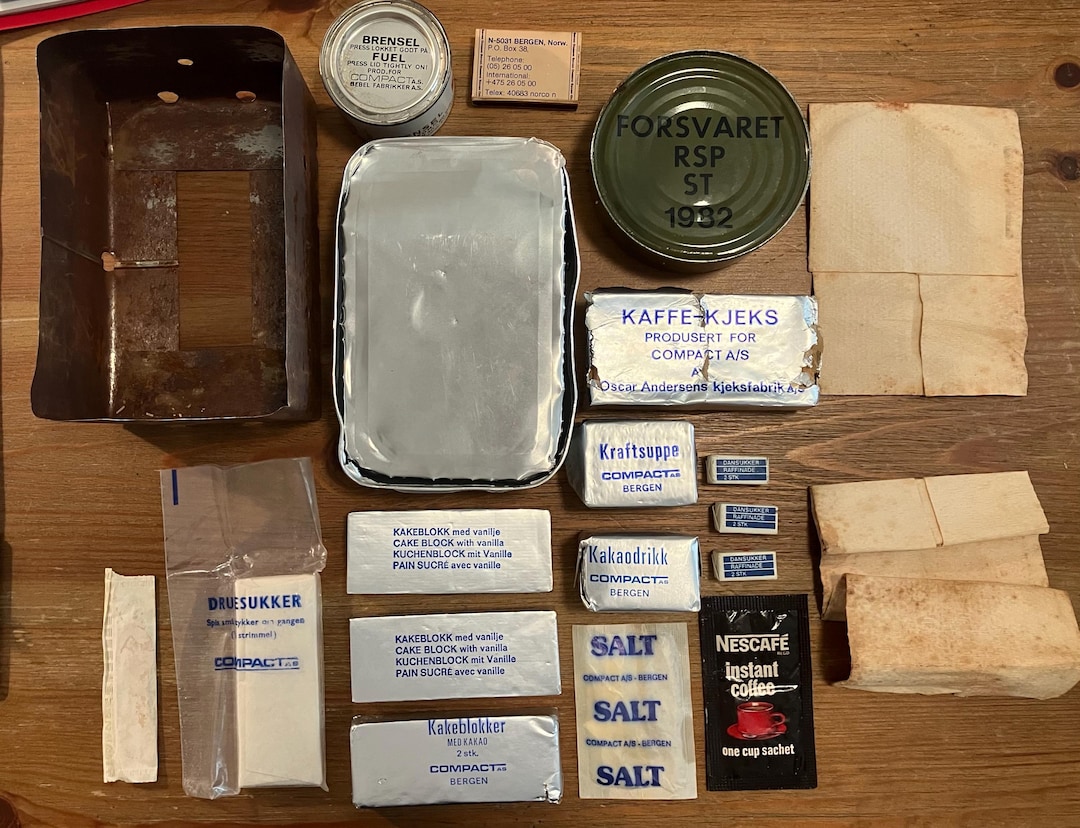 Norwegian Military Combat Ration 1982 Original-military Vintage Ration ...
