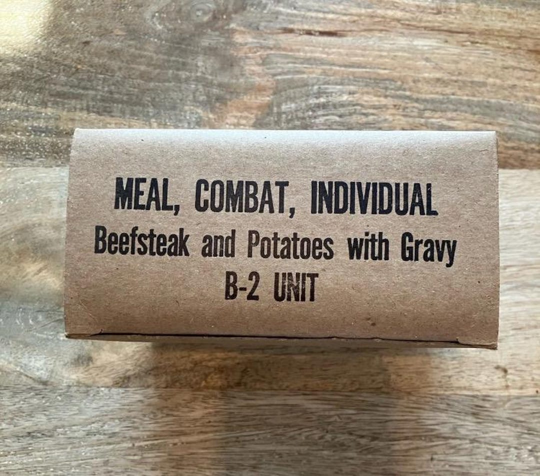 Vietnam War C-ration Beefsteak and Potatoes With Gravy-1966 Original ...