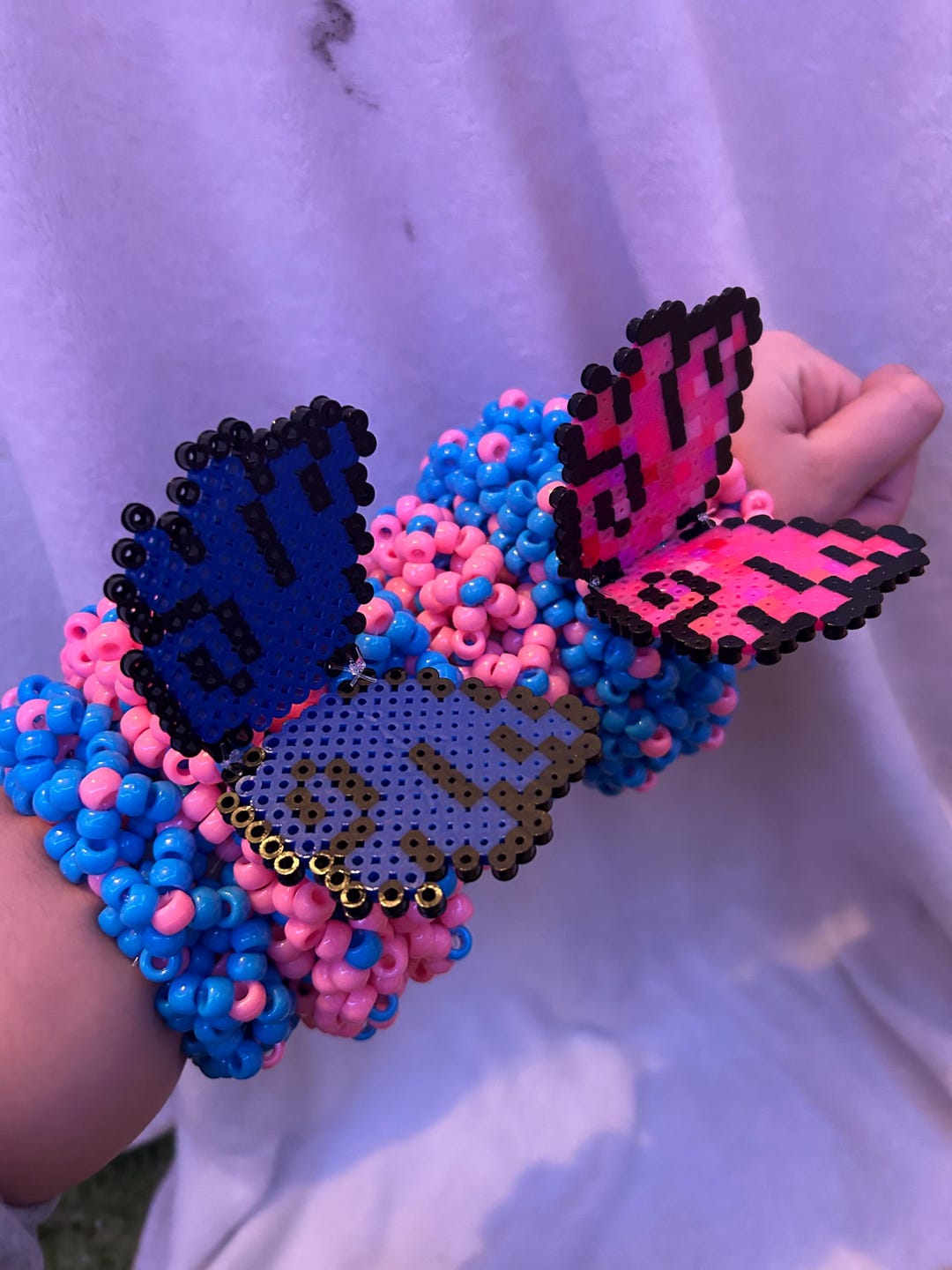 Pink and Blue Wing Kandi Rotator Set - Etsy