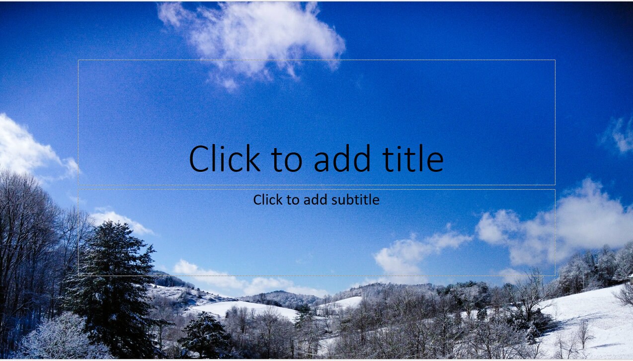 Winter Scene Powerpoint Template - Etsy