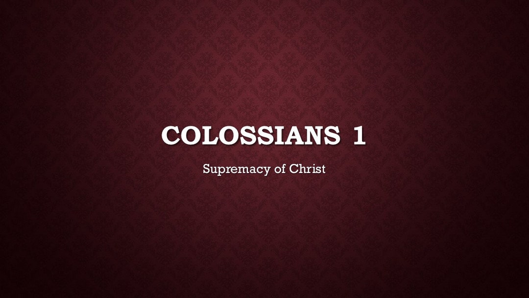 Colossians Chapter 1 Powerpoint KJV Full Chapter - Etsy