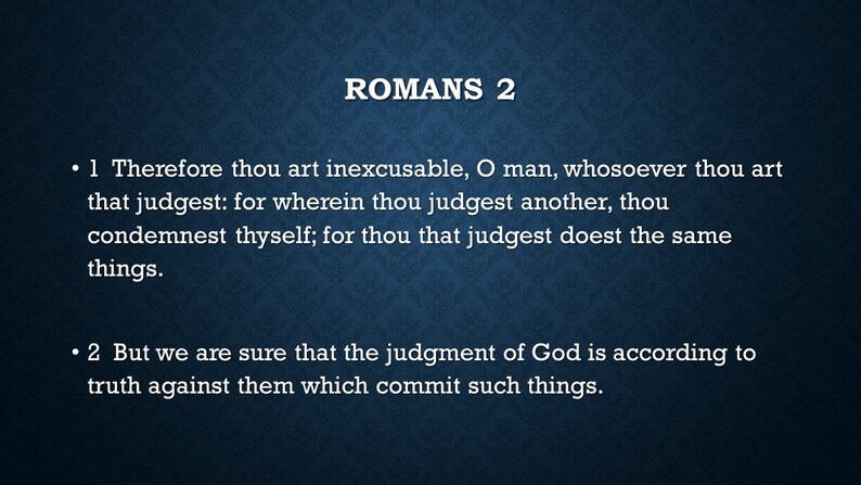 Romans 2 KJV Full Chapter Powerpoint Presentation - Etsy