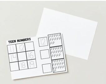 Teen Number Worksheets 10-20, Printable Teen Numbers Worksheets ...