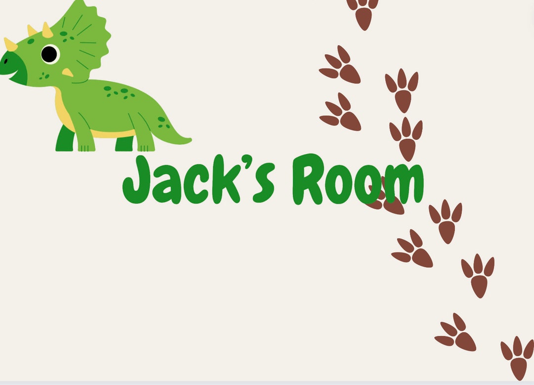Dinosaur Door Sign - Etsy