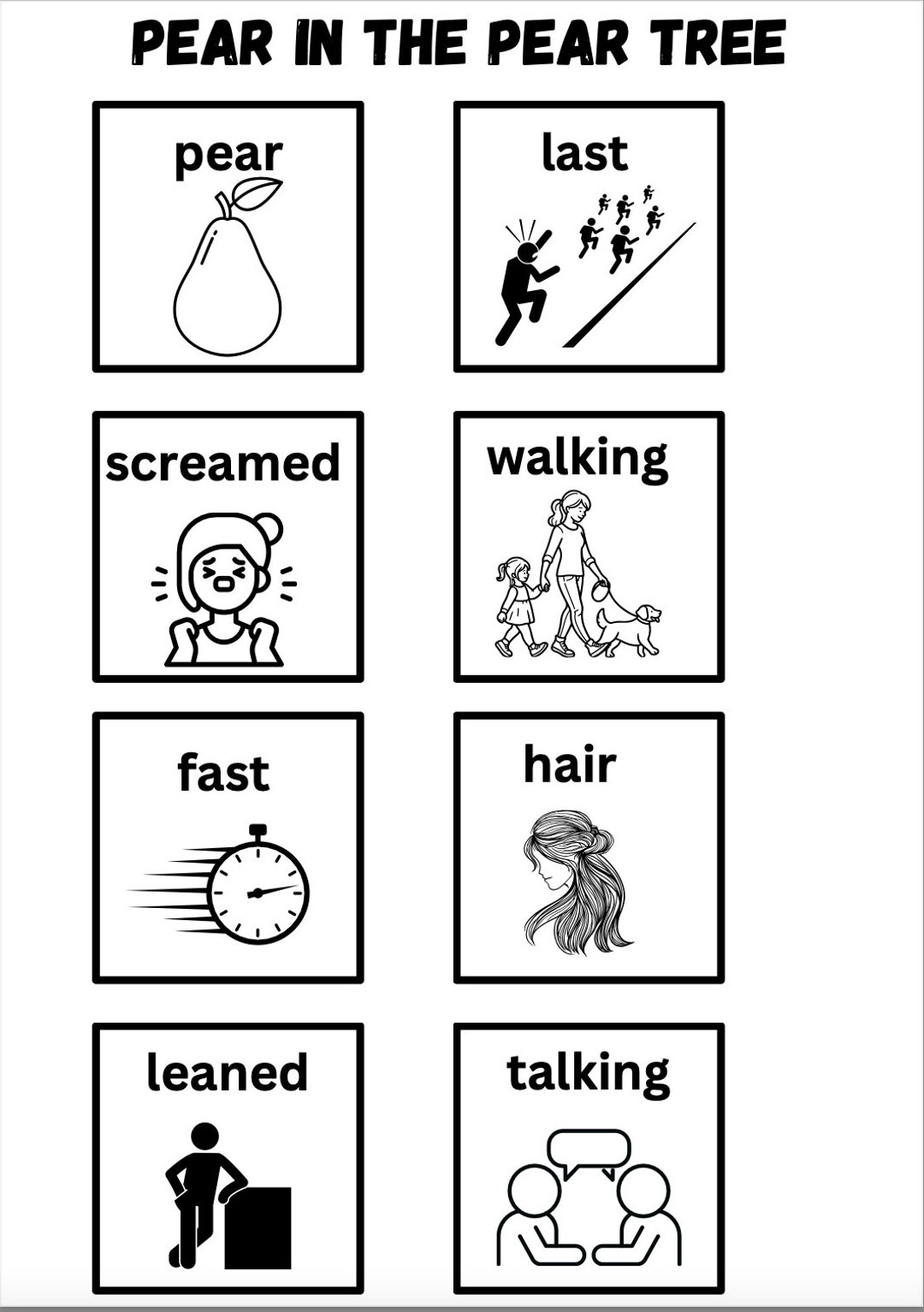 Pear in a Pear Tree Worksheet - Etsy