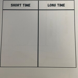 Short Time Versus Long Time Worksheet - Etsy