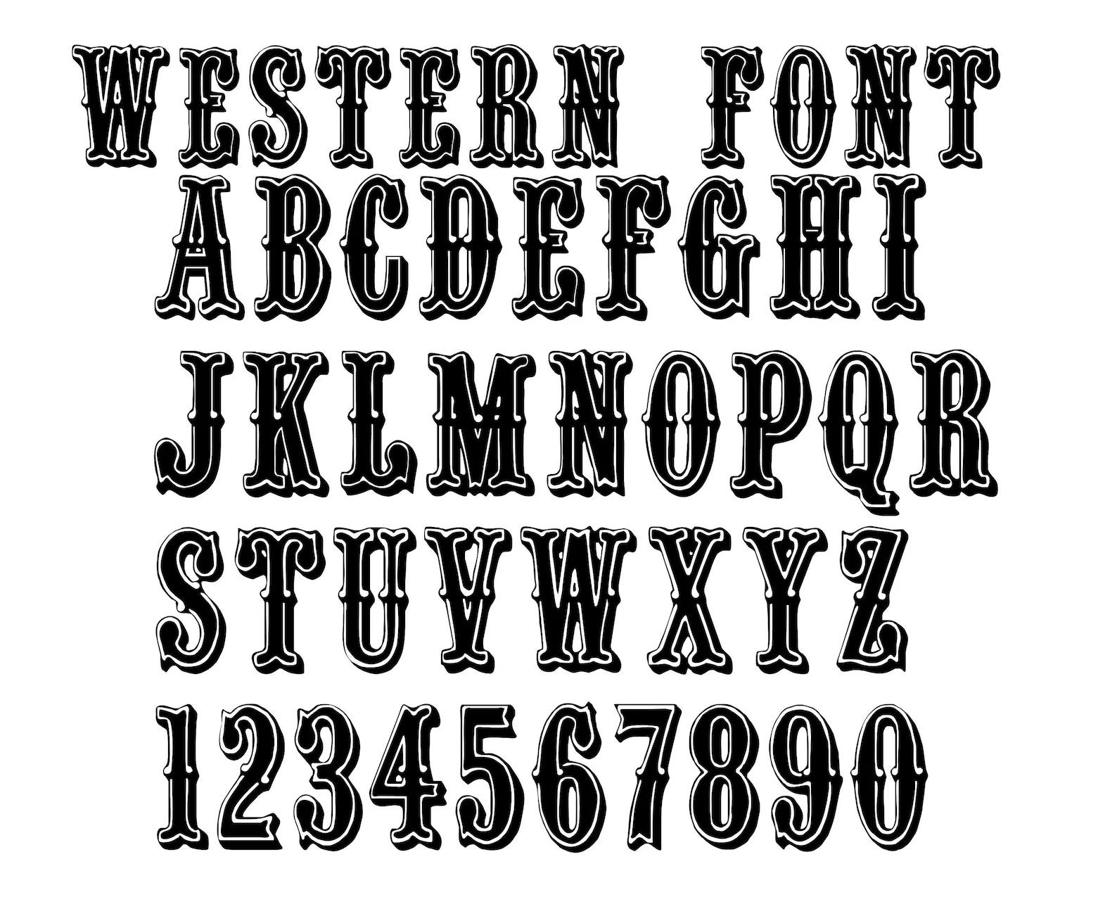 Quentin Caps Western Fonts Download - Etsy