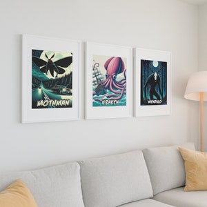 Wendigo Folklore Poster Algonquin Myth Creature Art, Creepy Forest ...