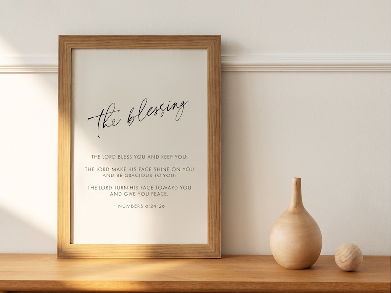 The Blessing, Numbers 6:24-26, Modern Christian Art, Aesthetic Verse ...