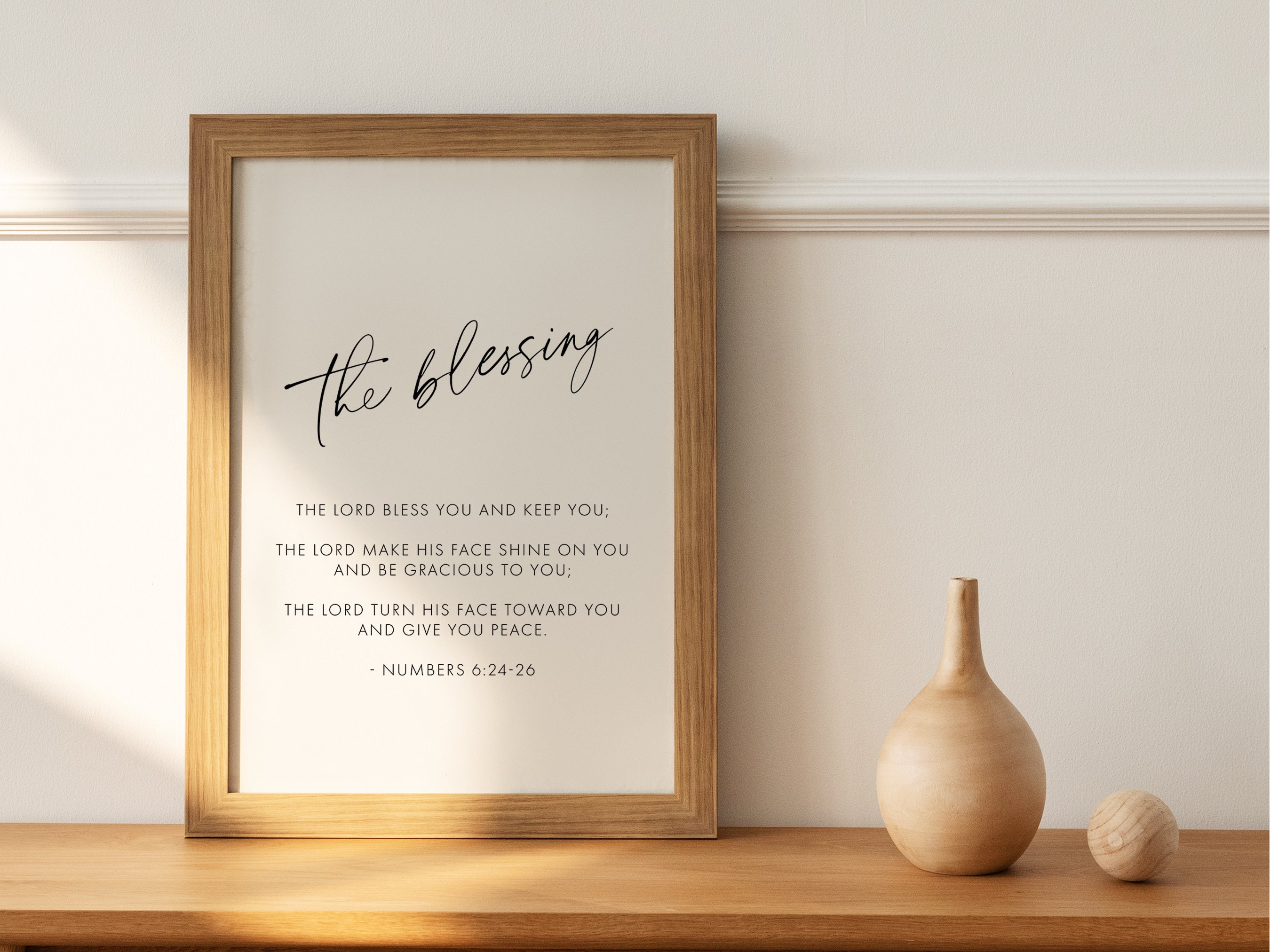 The Blessing, Numbers 6:24-26, Modern Christian Art, Aesthetic Verse ...