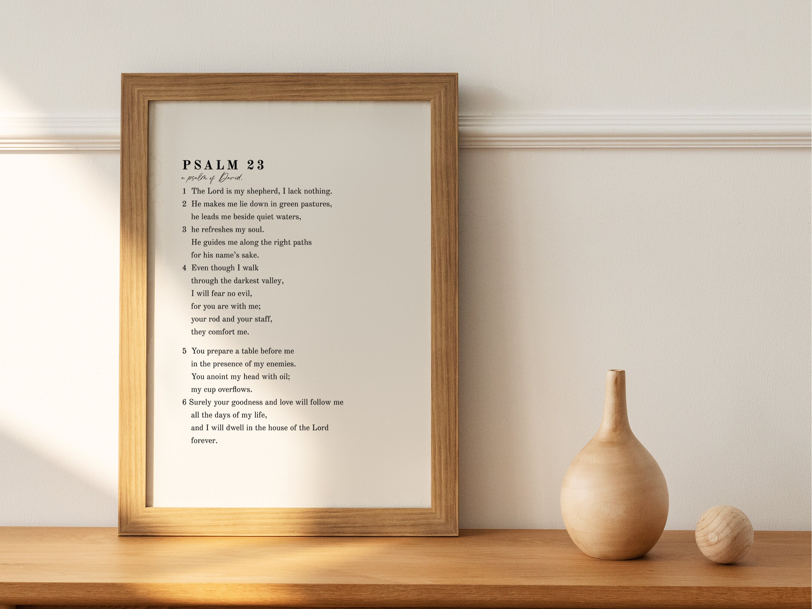 Psalm 23, Modern Christian Art, Aesthetic Verse, Biblical Art - Etsy