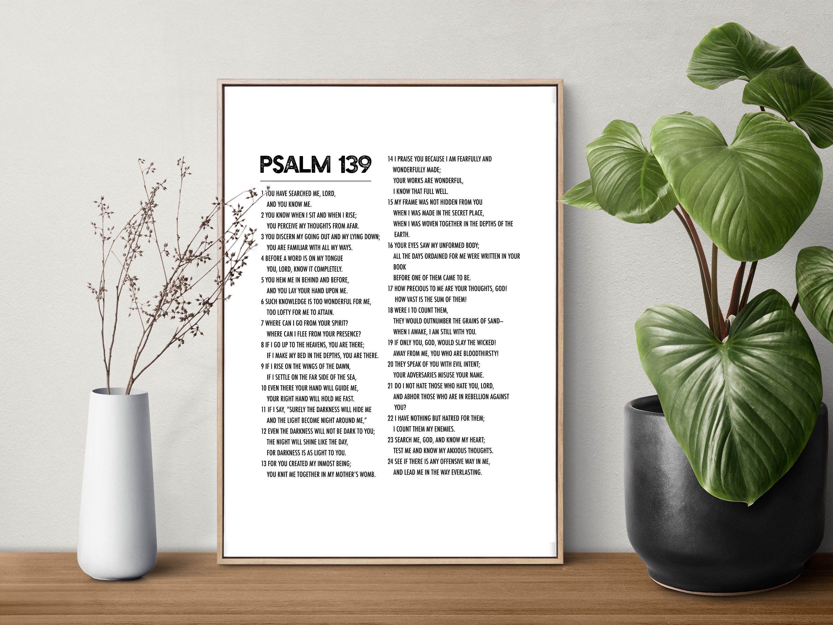 Psalm 139, Modern Christian Art, Aesthetic Verse, Biblical Art - Etsy