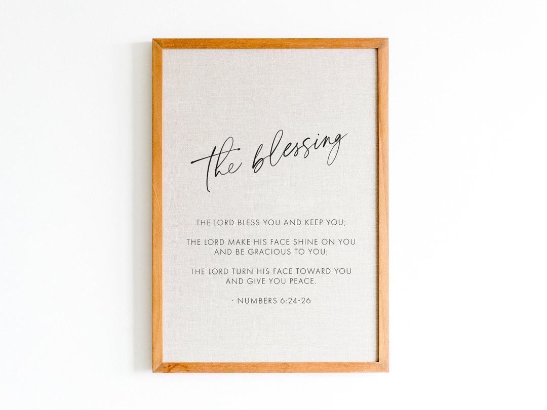 The Blessing, Numbers 6:24-26, Modern Christian Art, Aesthetic Verse ...
