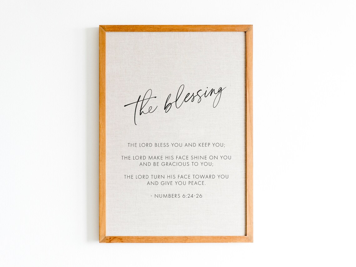 The Blessing, Numbers 6:24-26, Modern Christian Art, Aesthetic Verse ...