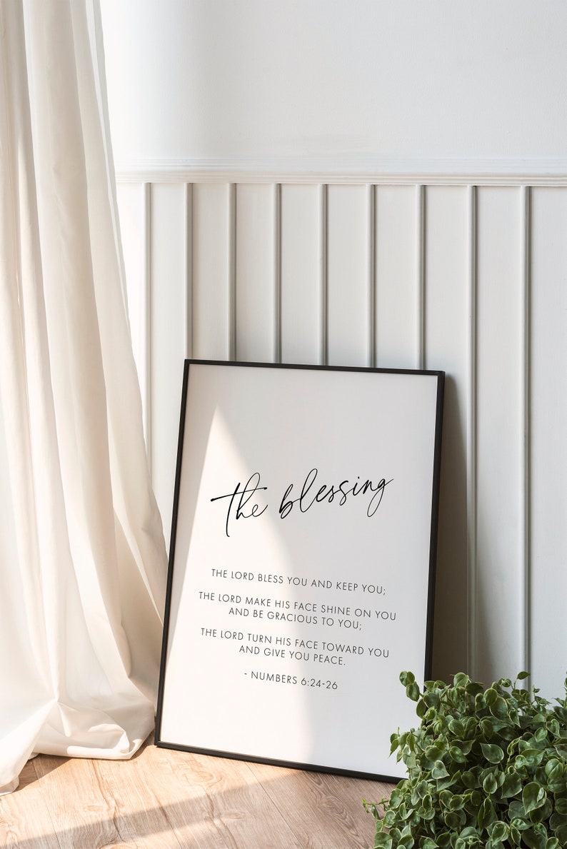 The Blessing, Numbers 6:24-26, Modern Christian Art, Aesthetic Verse ...