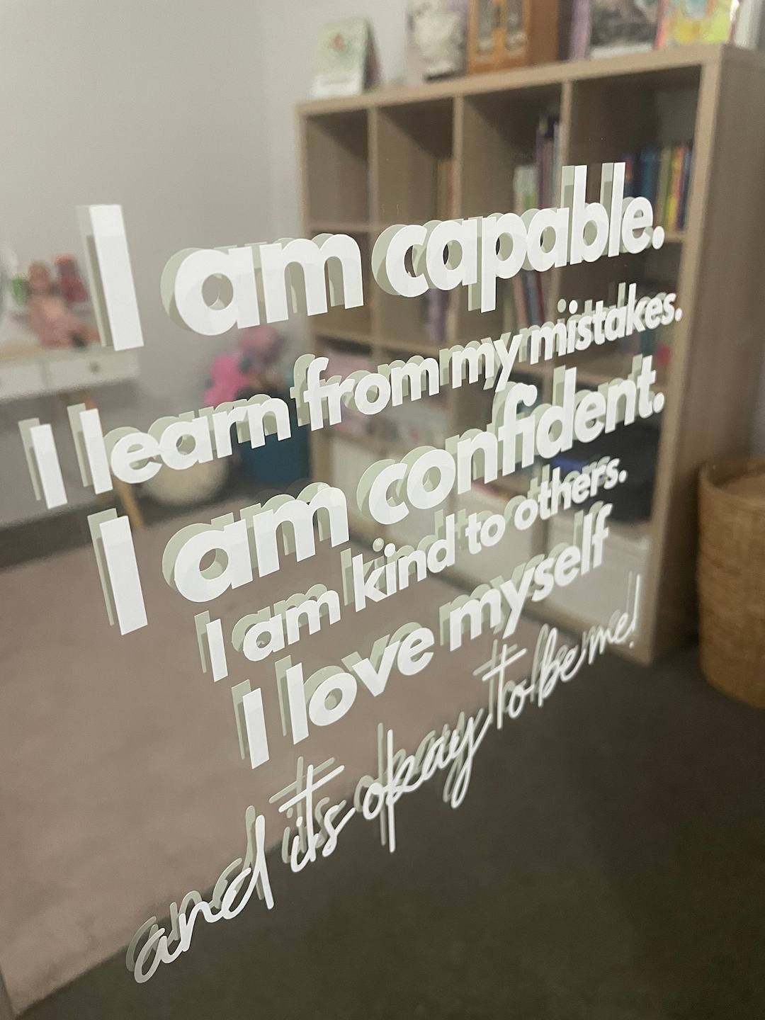 Positive Affirmation Mirror Stickers for Pre-teens - Etsy