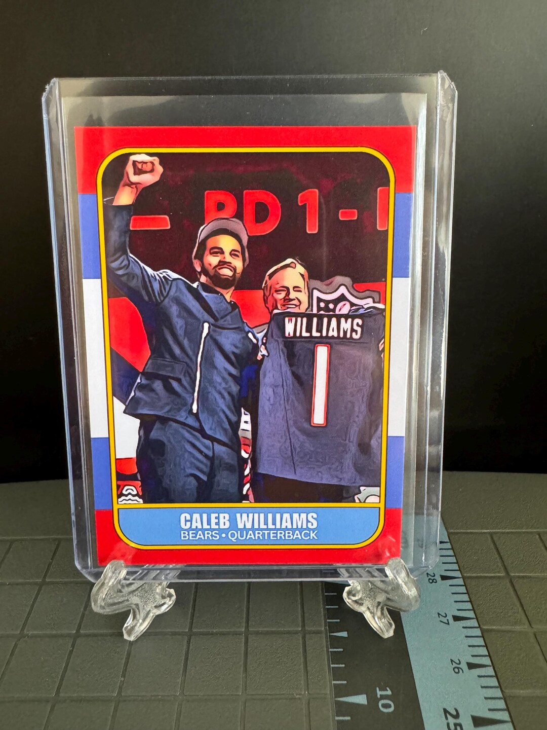 Caleb Williams Retro Trading Card | Bears #1 Pick 2024 | Rookie - Etsy