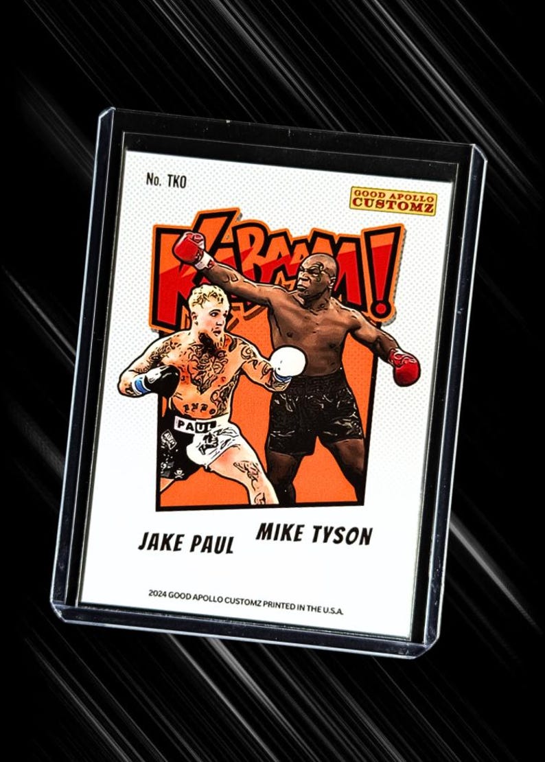 Mike Tyson Jake Paul Dual Kabaam! Novelty Trading Card | Holographic - Etsy