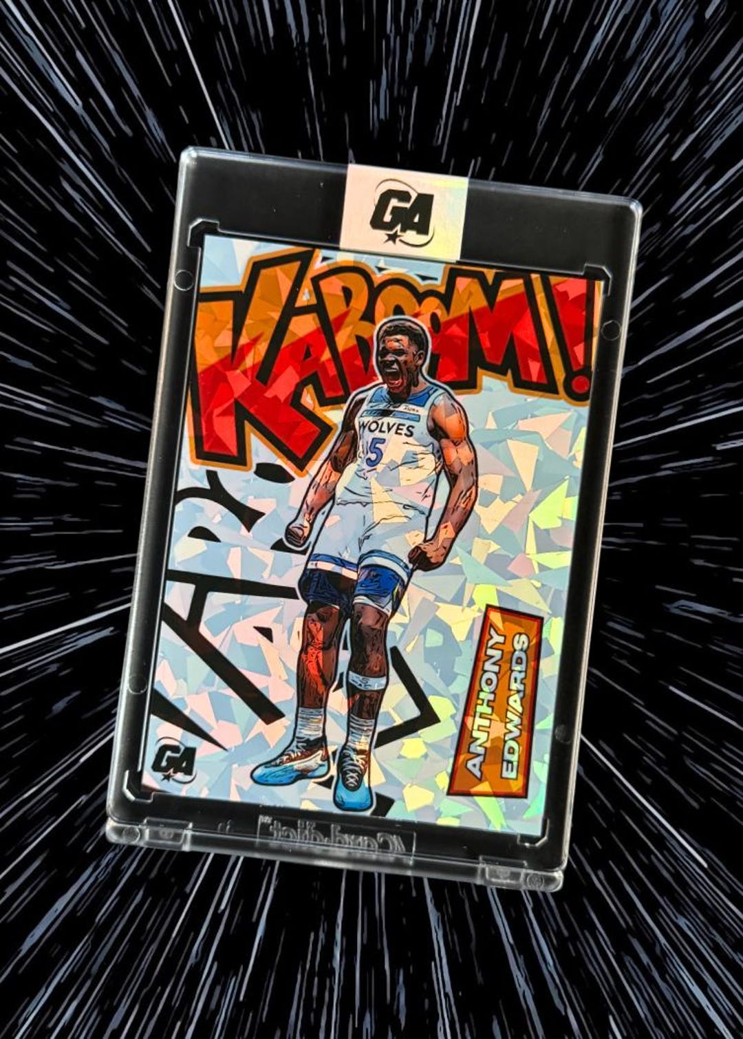 Anthony Edwards Custom Made Kaboom Style Trading Card | Minnesota ...
