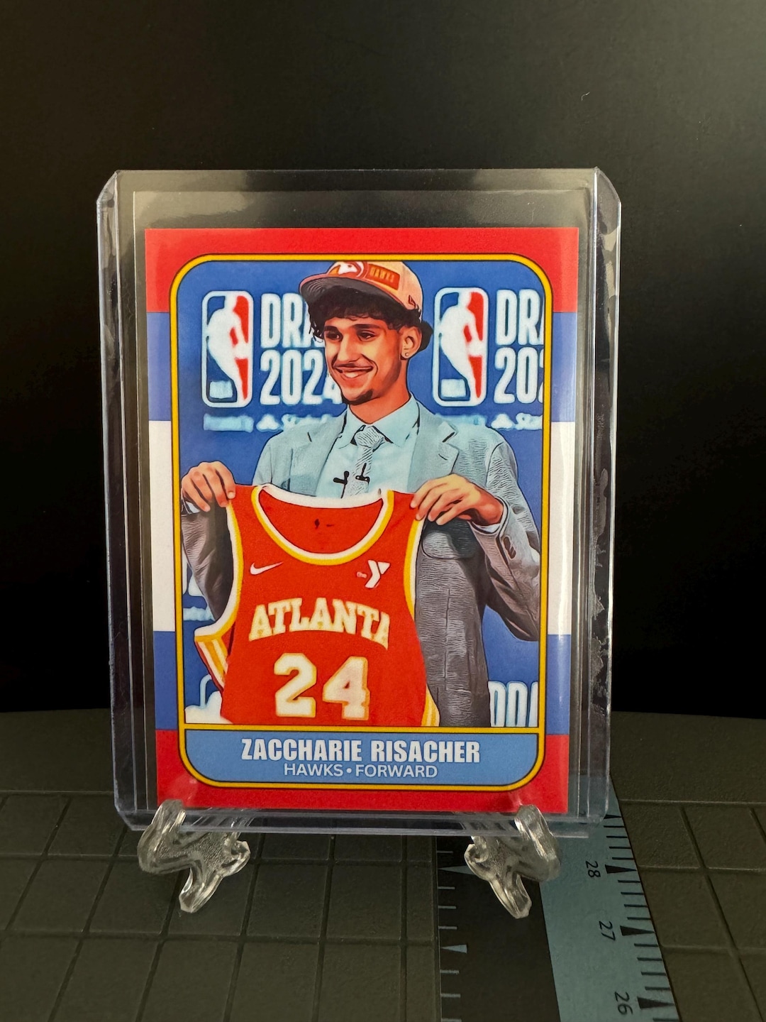 Zaccharie Risacher Retro Style Trading Card | #1 Draft Pick | Atlanta ...